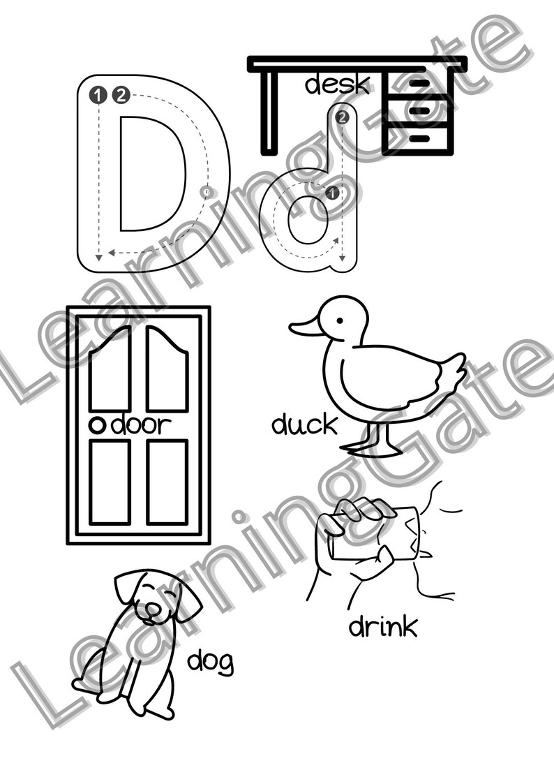 26 Printable Alphabet Coloring Pages Worksheets for Kids: Preschool ...