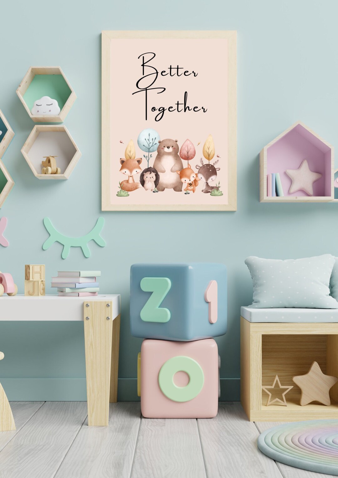 Better Together Poster, Children's Room Poster, Digital Download - Etsy