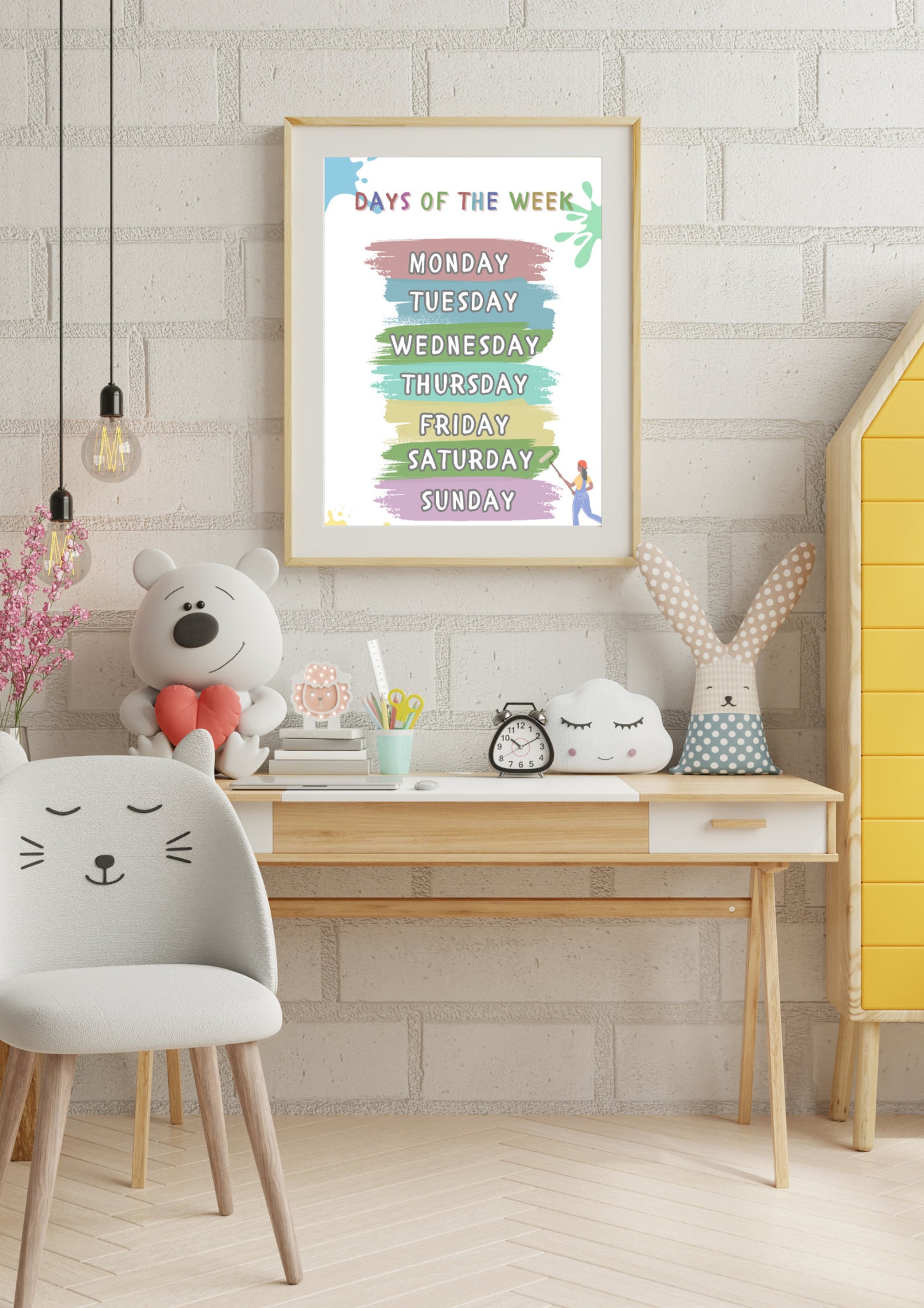 The Days of the Week Poster, Classroom Poster, Educational Poster - Etsy