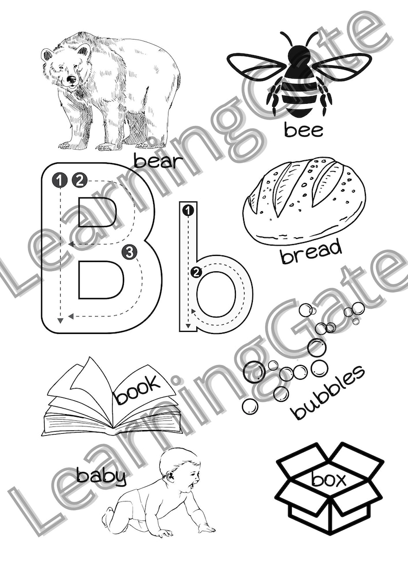 26 Printable Alphabet Coloring Pages Worksheets for Kids: Preschool ...