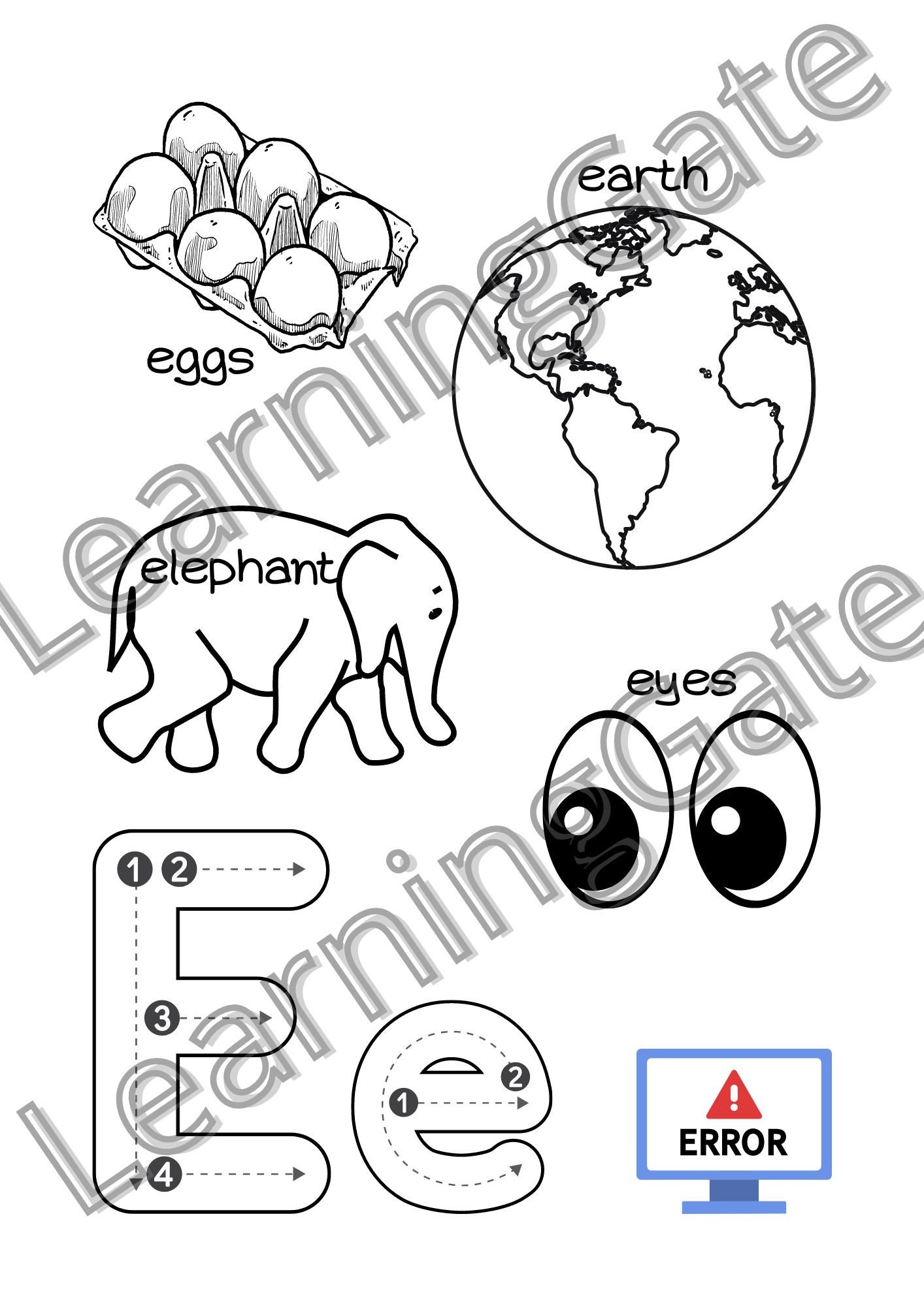 26 Printable Alphabet Coloring Pages Worksheets for Kids: Preschool ...