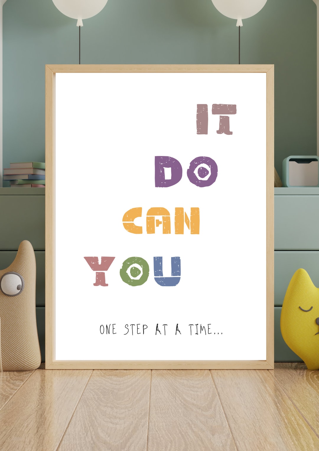 You Can Do It Poster, Motivation Poster, Child's Room Poster, Classroom ...
