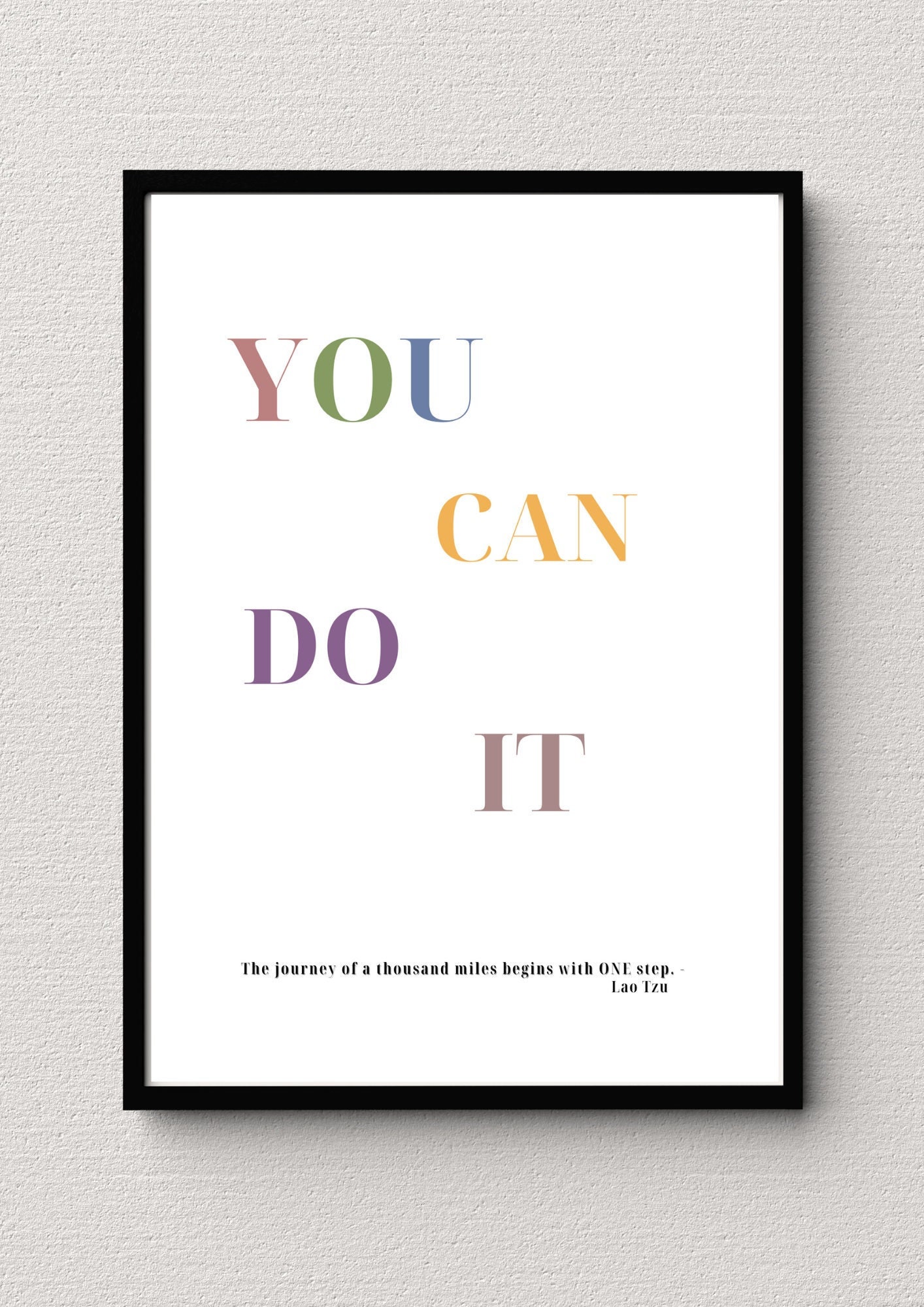 You Can Do It Poster, Motivation Poster, Child's Room Poster, Classroom ...