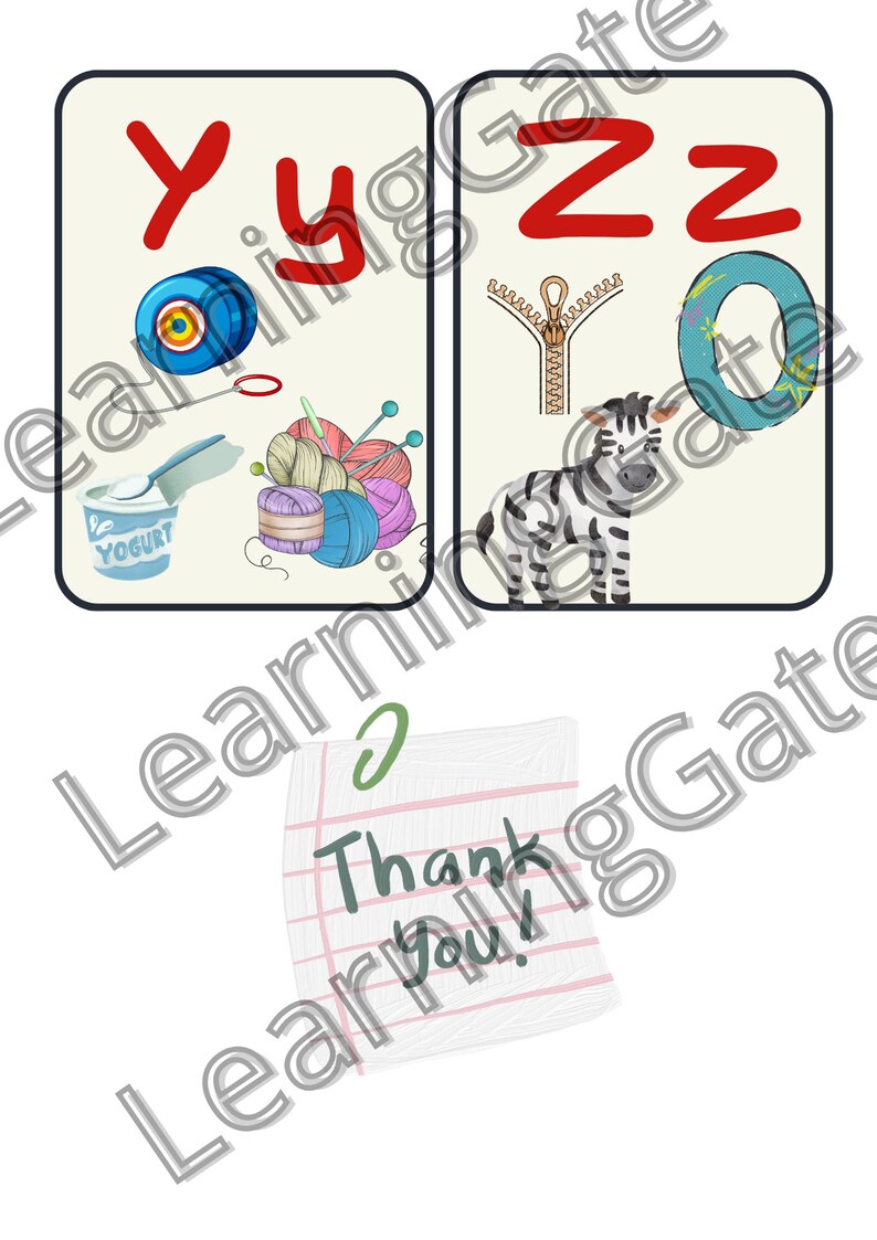 Alphabet Flash Cards, Printable Pre-school Cards - Etsy