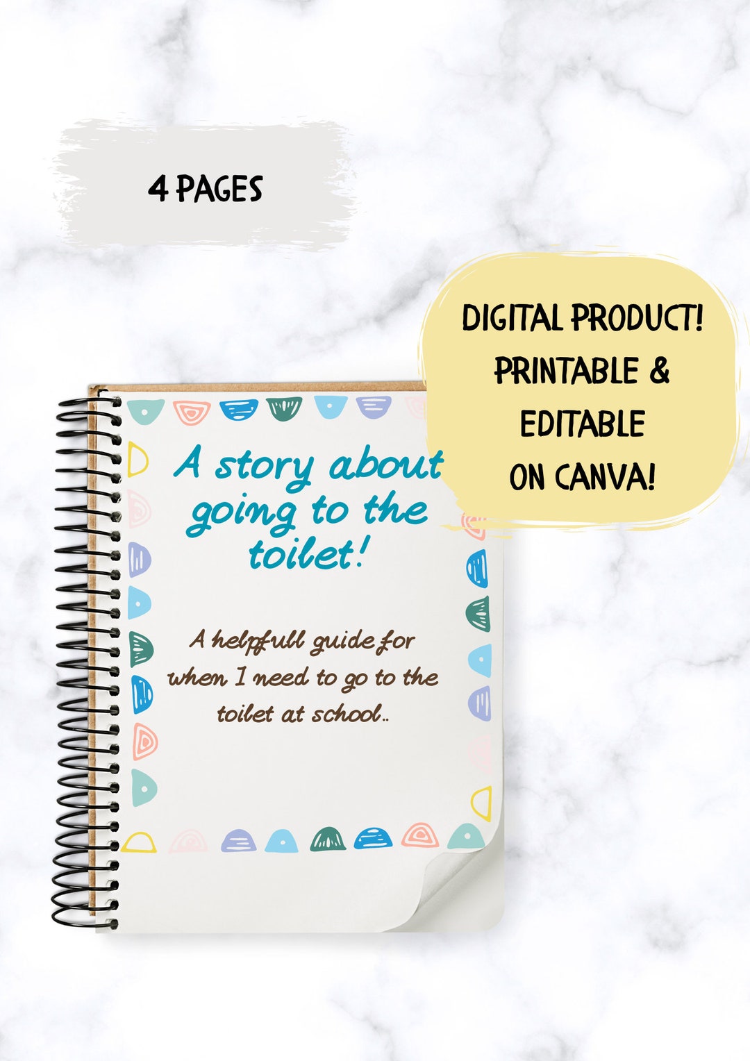 Socila Story, Going to the Toilet Story, Special Education, Printable ...