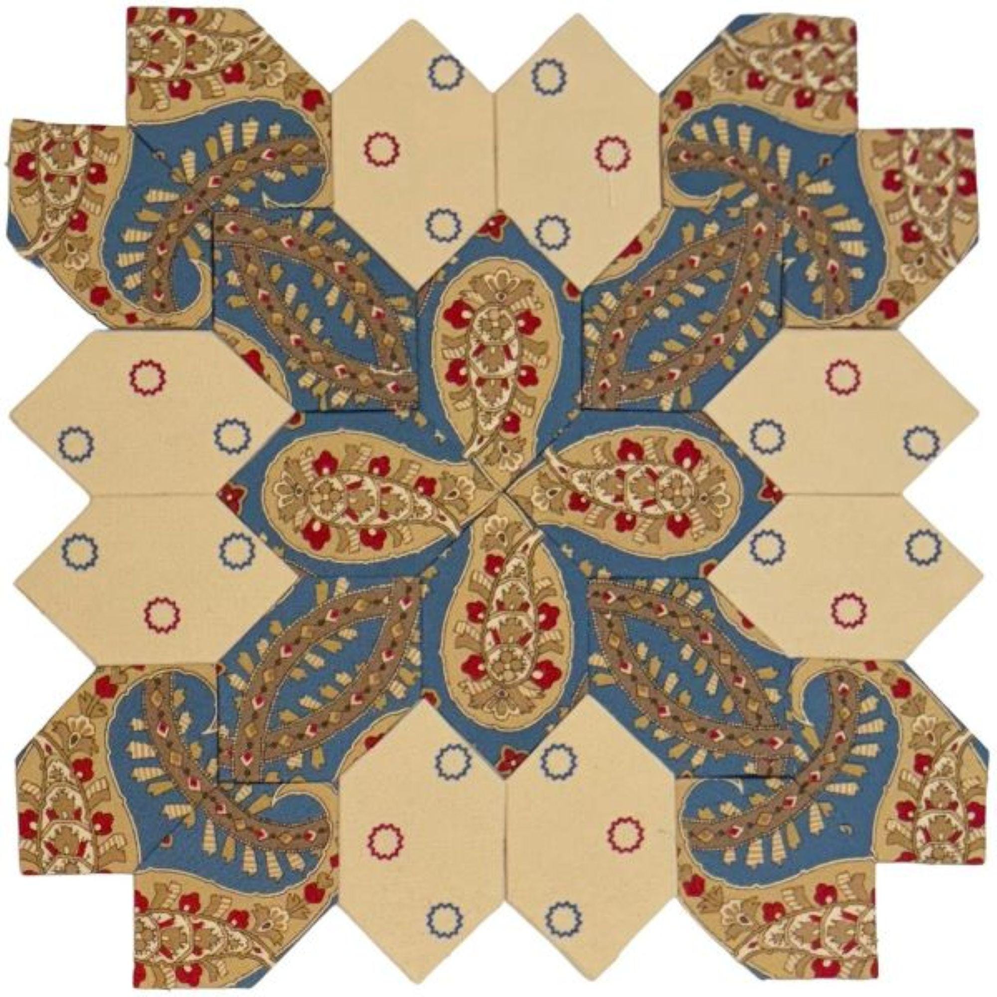 Lucy Boston "venetian Carnival Iv" Patchwork of the Crosses Square - Etsy