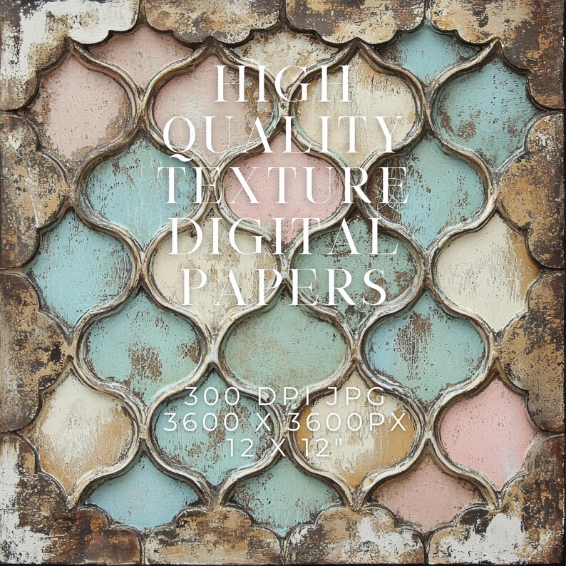 Moroccan Quatrefoil Backgrounds Digital Paper Pack 8 High Resolution ...