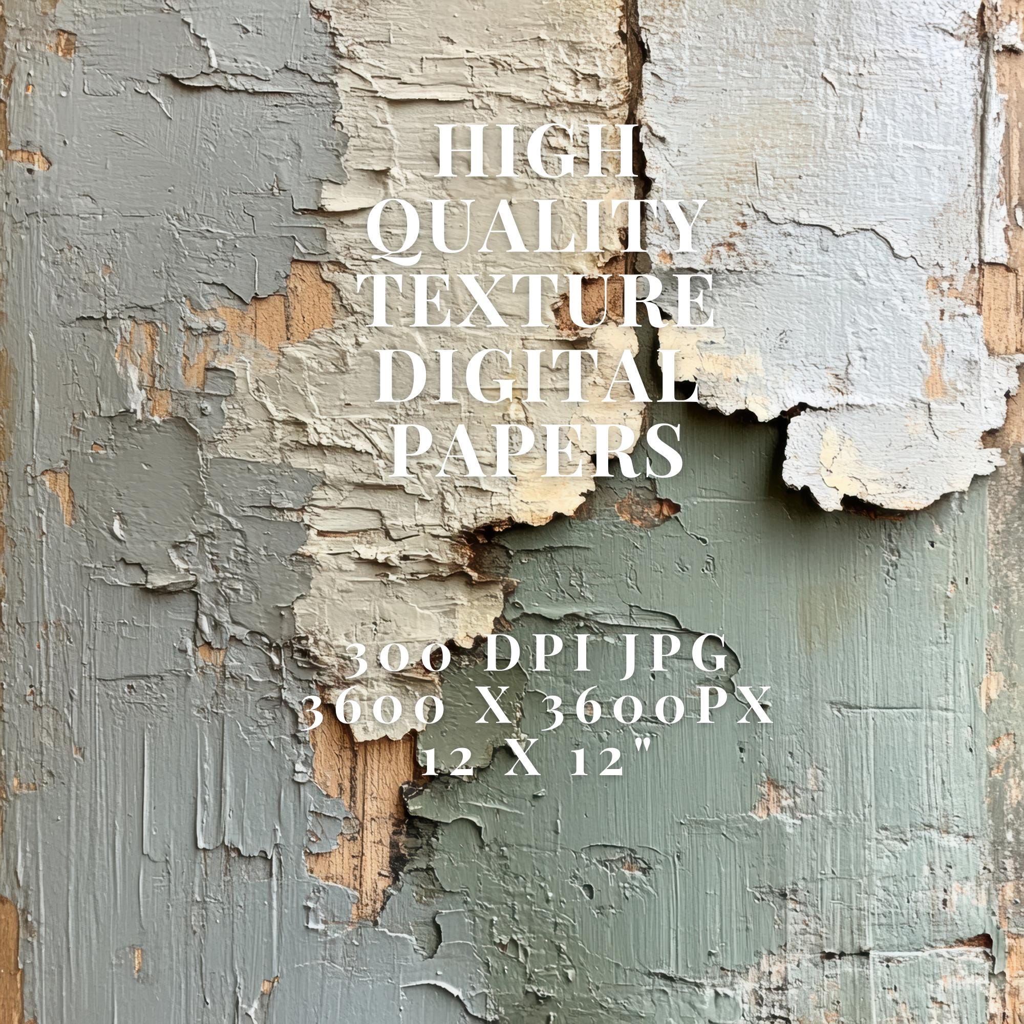 Antique Grunge Peeling Paint Texture Backgrounds Digital Paper Pack 8 ...