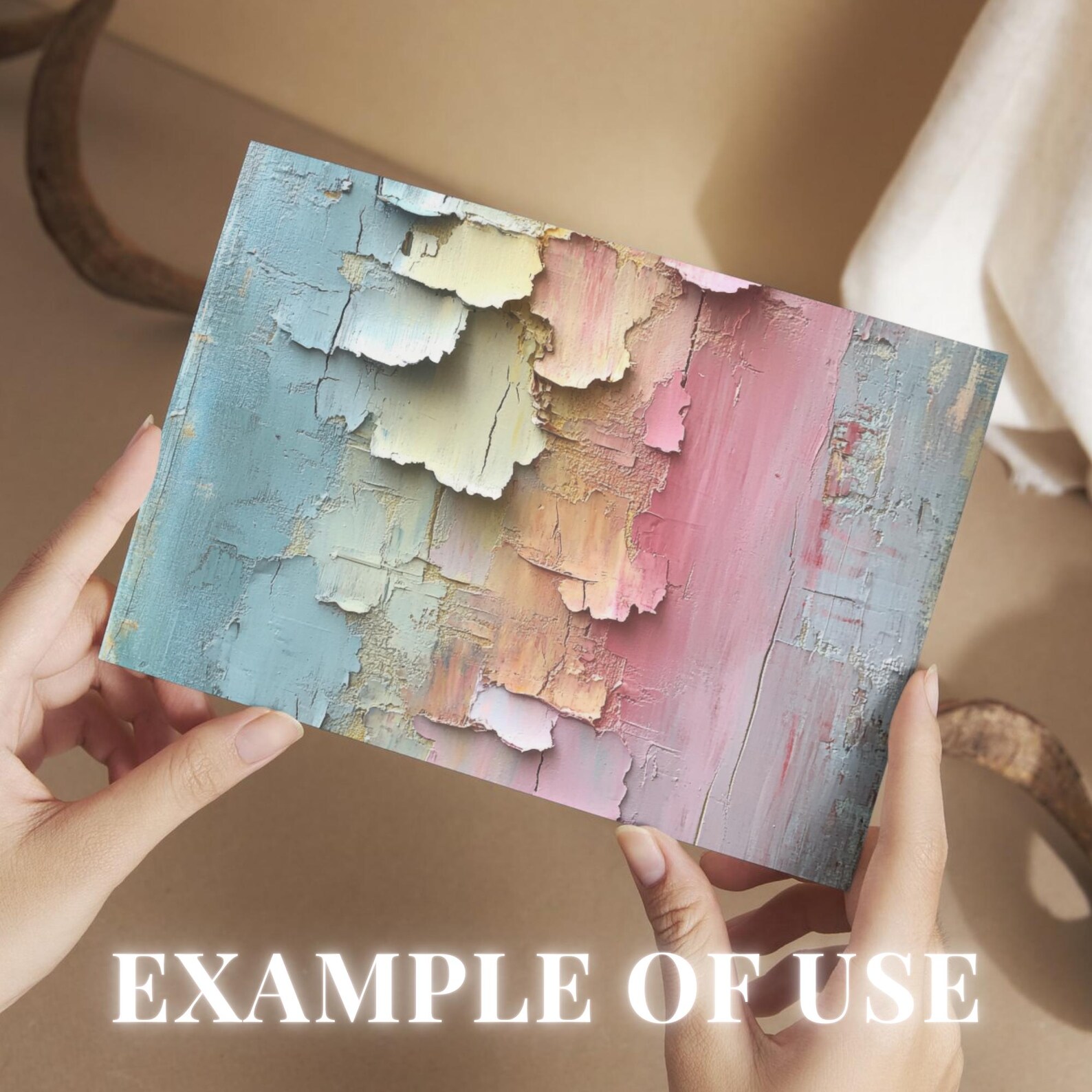 Distressed Pastels Paint Texture Backgrounds Digital Paper Pack 8 High ...