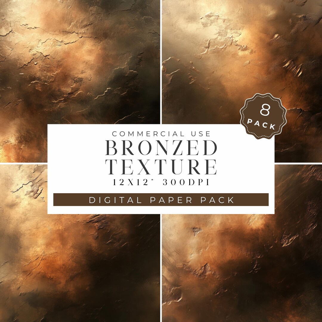 Bronzed Texture Luxe Backgrounds Digital Paper Pack 8 High Resolution ...