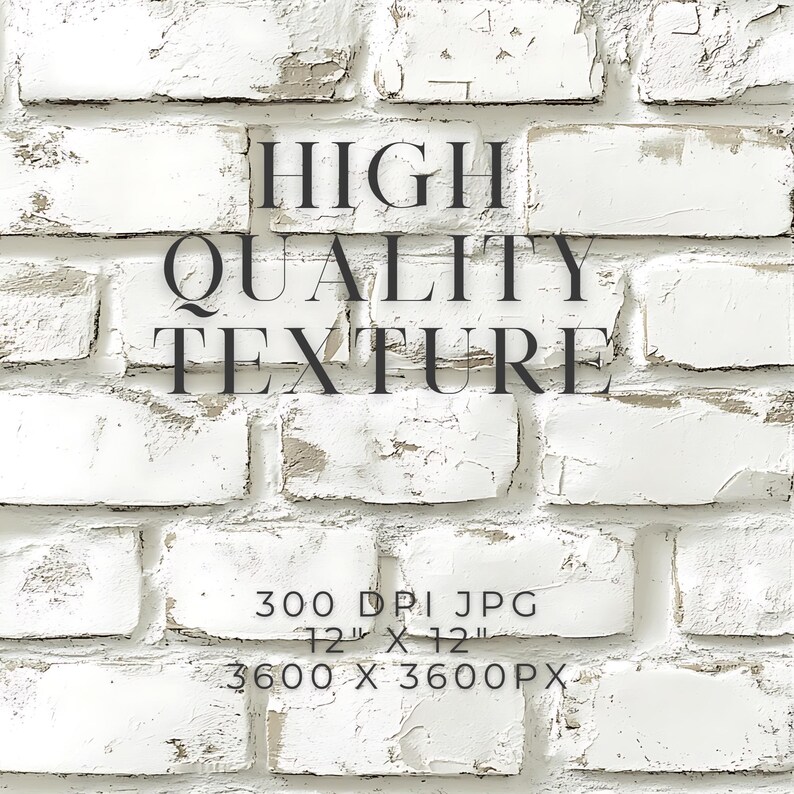 Whitewashed Brick Wall Digital Paper Pack 8 High Resolution Backgrounds ...