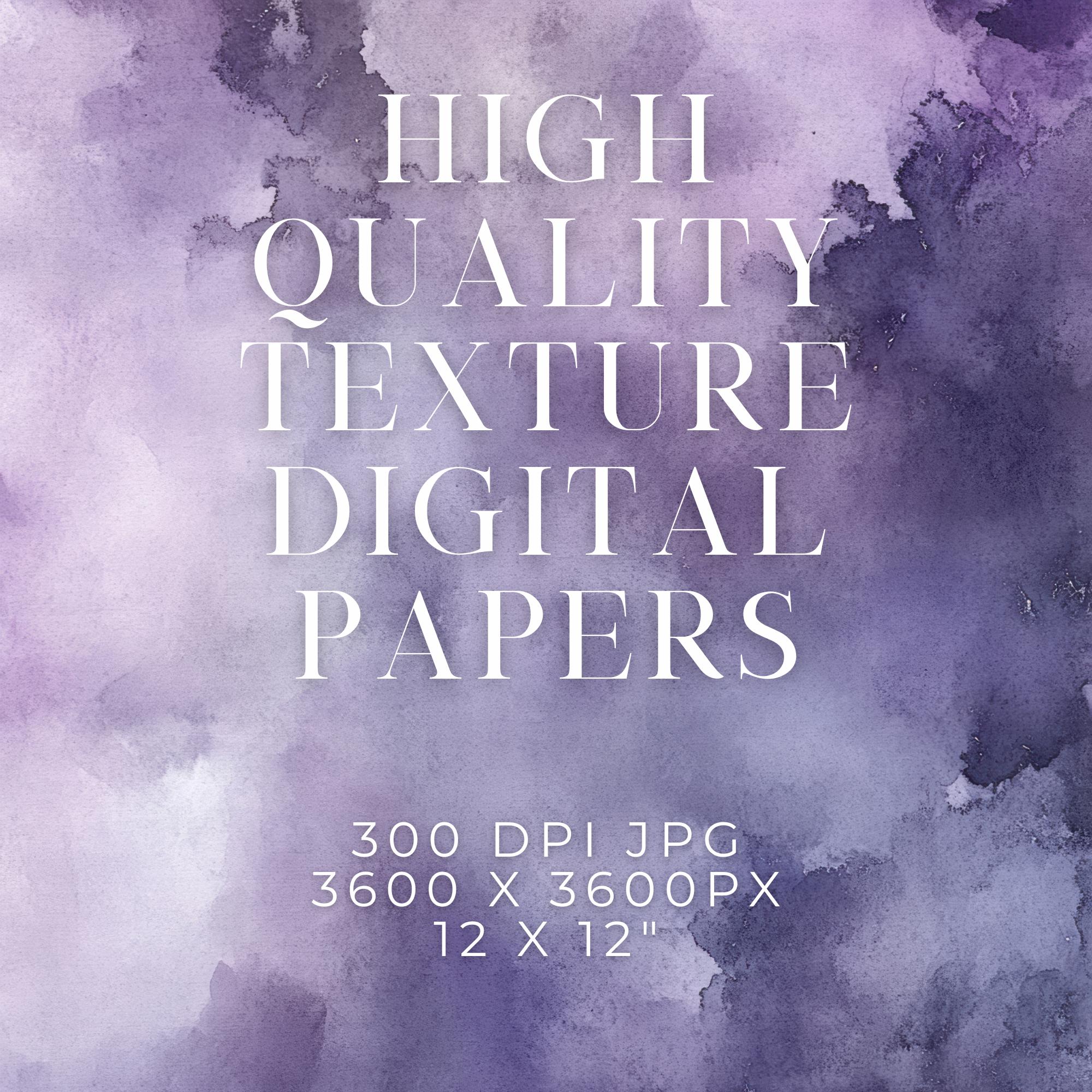 Moody Violet Watercolor Digital Texture Paper Pack 8 High Resolution ...