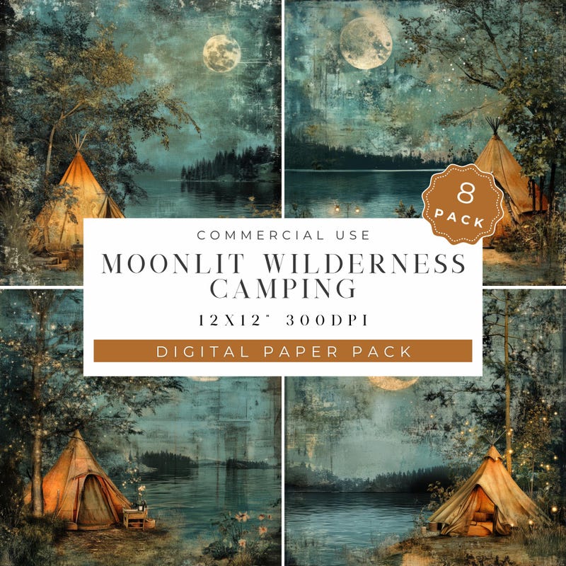 Camping Collage Pack - Etsy