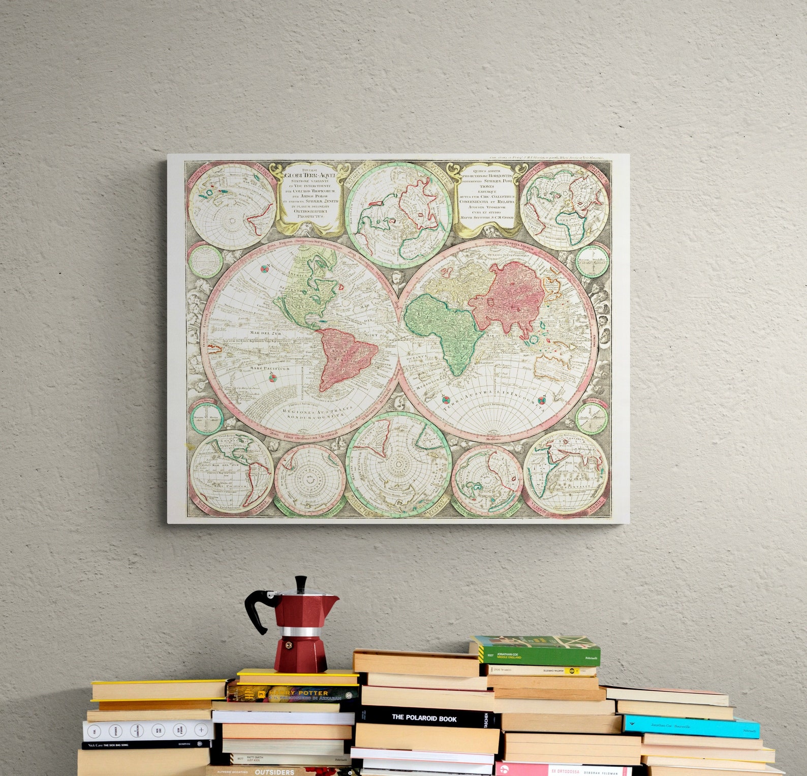 Old World Map, 1730s, Vintage Antique Style Map of the World, by ...