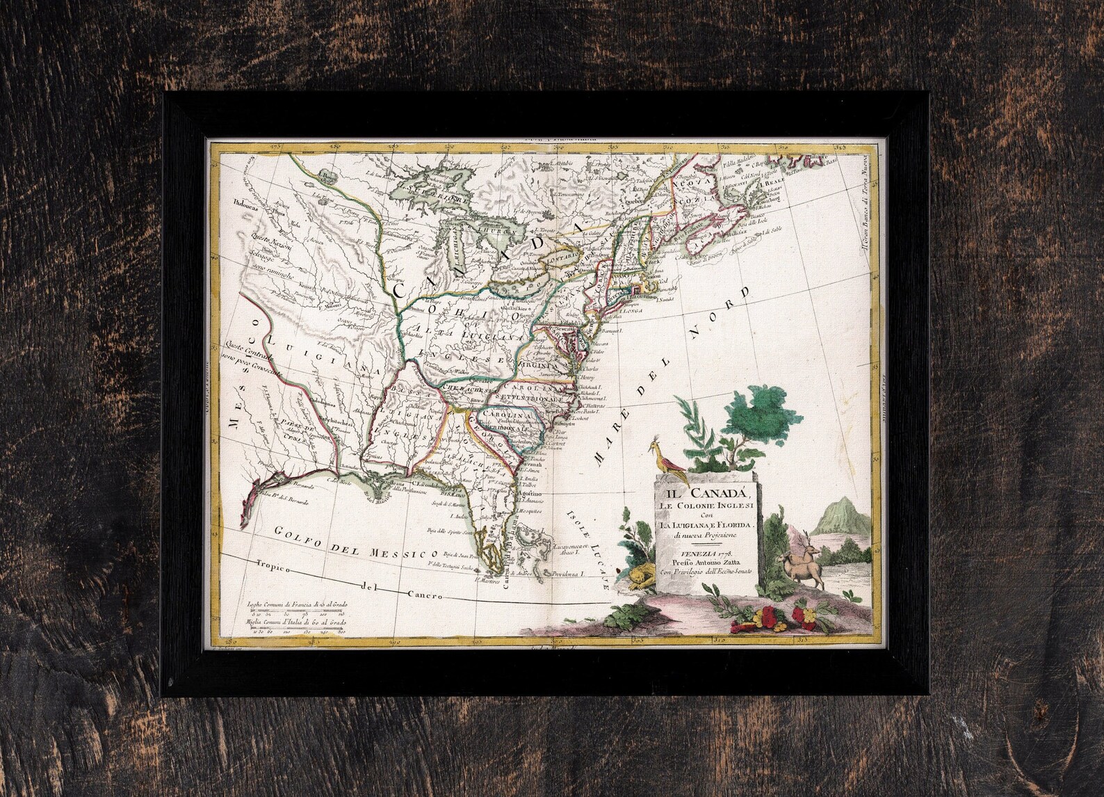 Old United States Map, 1878 Vintage Antique Style Map of America, by A ...