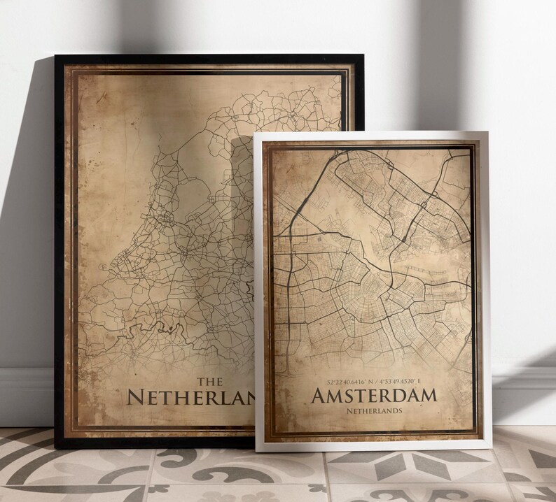 Custom Vintage Style Map, Digital Download Custom City Map, Custom ...