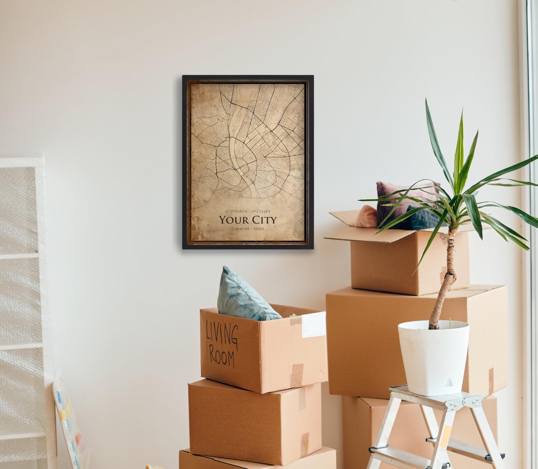 Custom Vintage Style Map, Digital Download Custom City Map, Custom ...