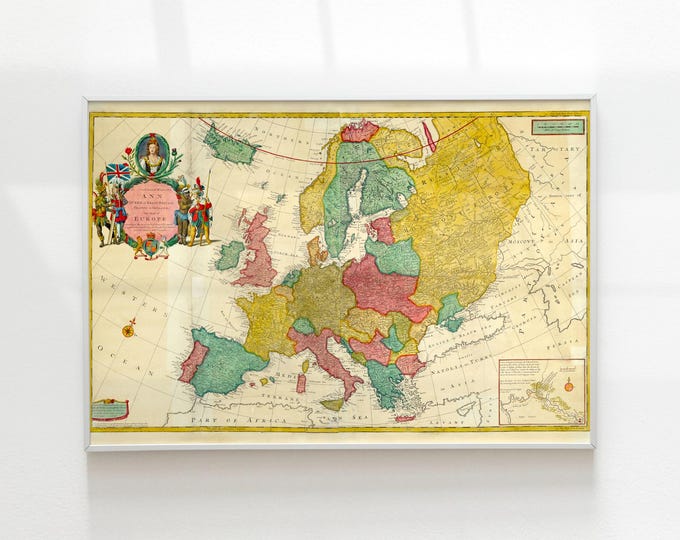 EUROPE Old Map of Europe 1928 Original Vintage Political Map of Europe ...