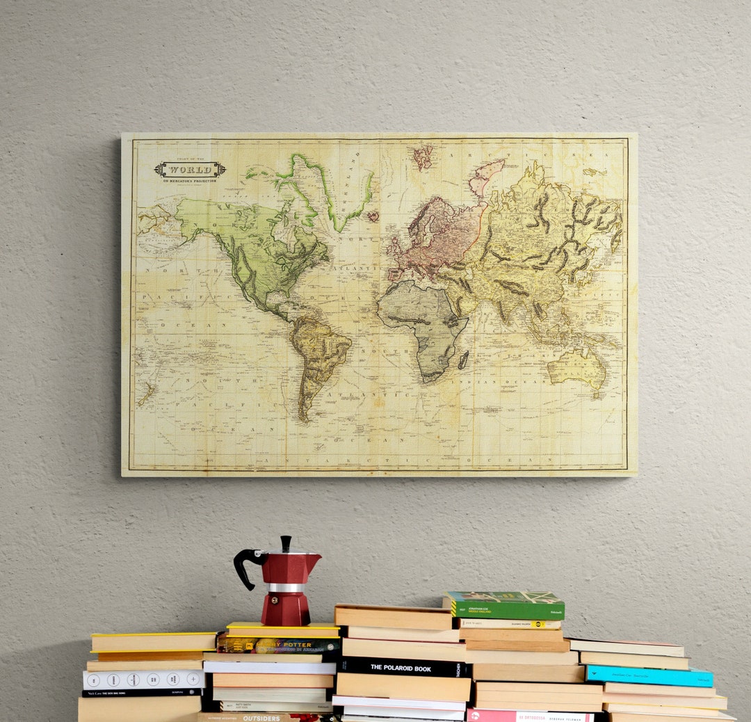 Old World Map, 1830 Vintage Antique Style Map of the World, by Lizars ...