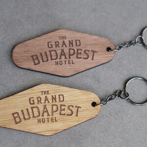 Wooden Movie Keyring Retro Hotel Style - the Grand Budapest Hotel - Etsy