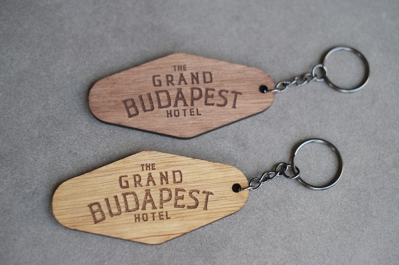 Wooden Movie Keyring Retro Hotel Style - the Grand Budapest Hotel - Etsy