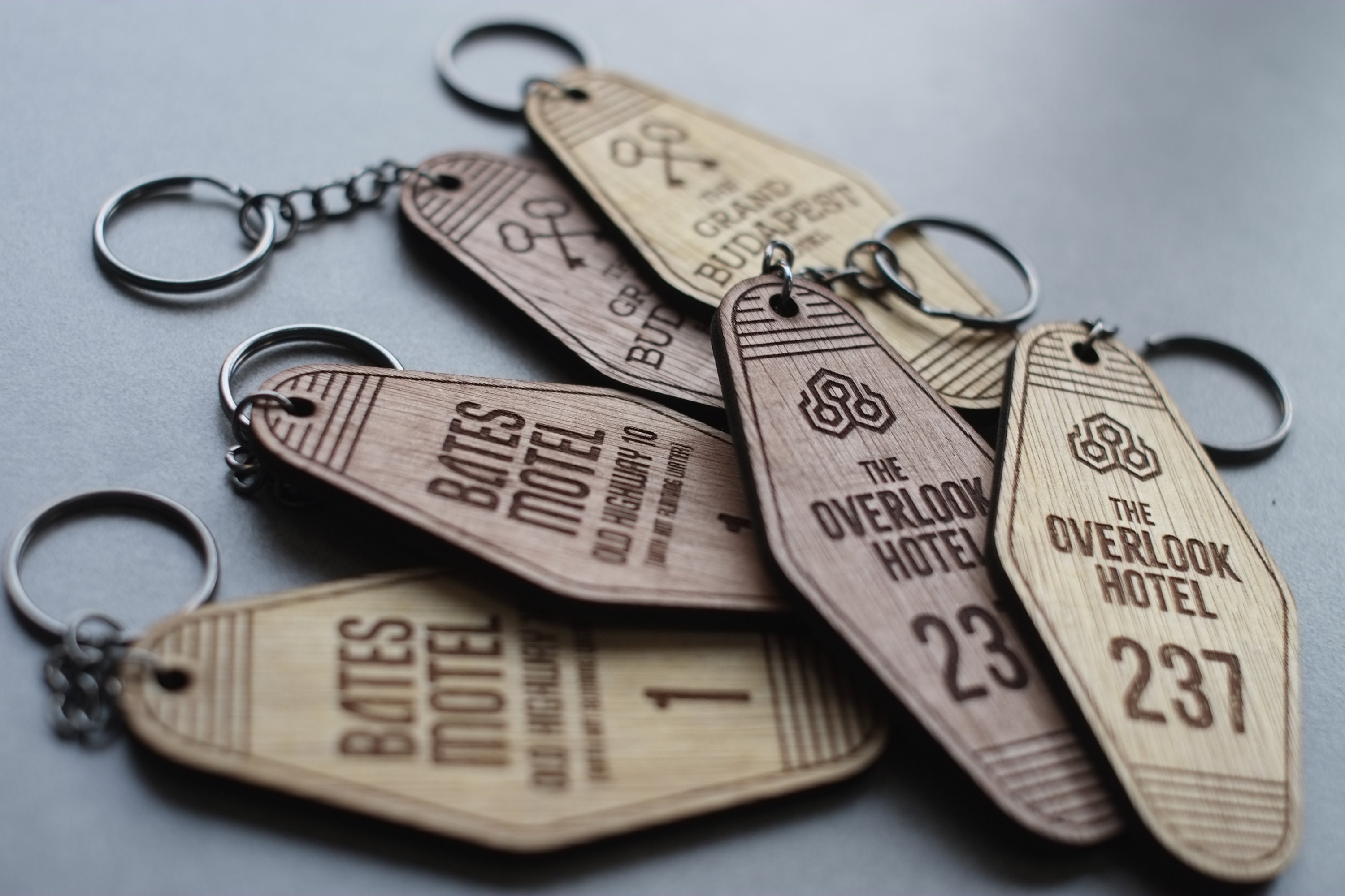 Wooden Movie Keyring Retro Hotel Style - the Grand Budapest Hotel - Etsy
