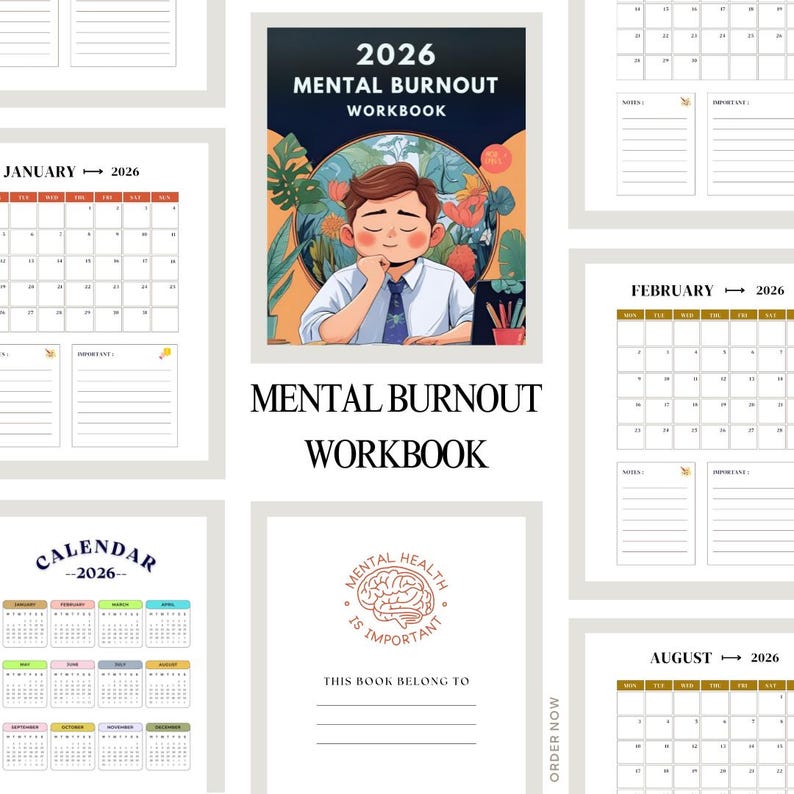 2026 Mental Burnout Workbook | Printable Stress | Overwhelm Recovery ...