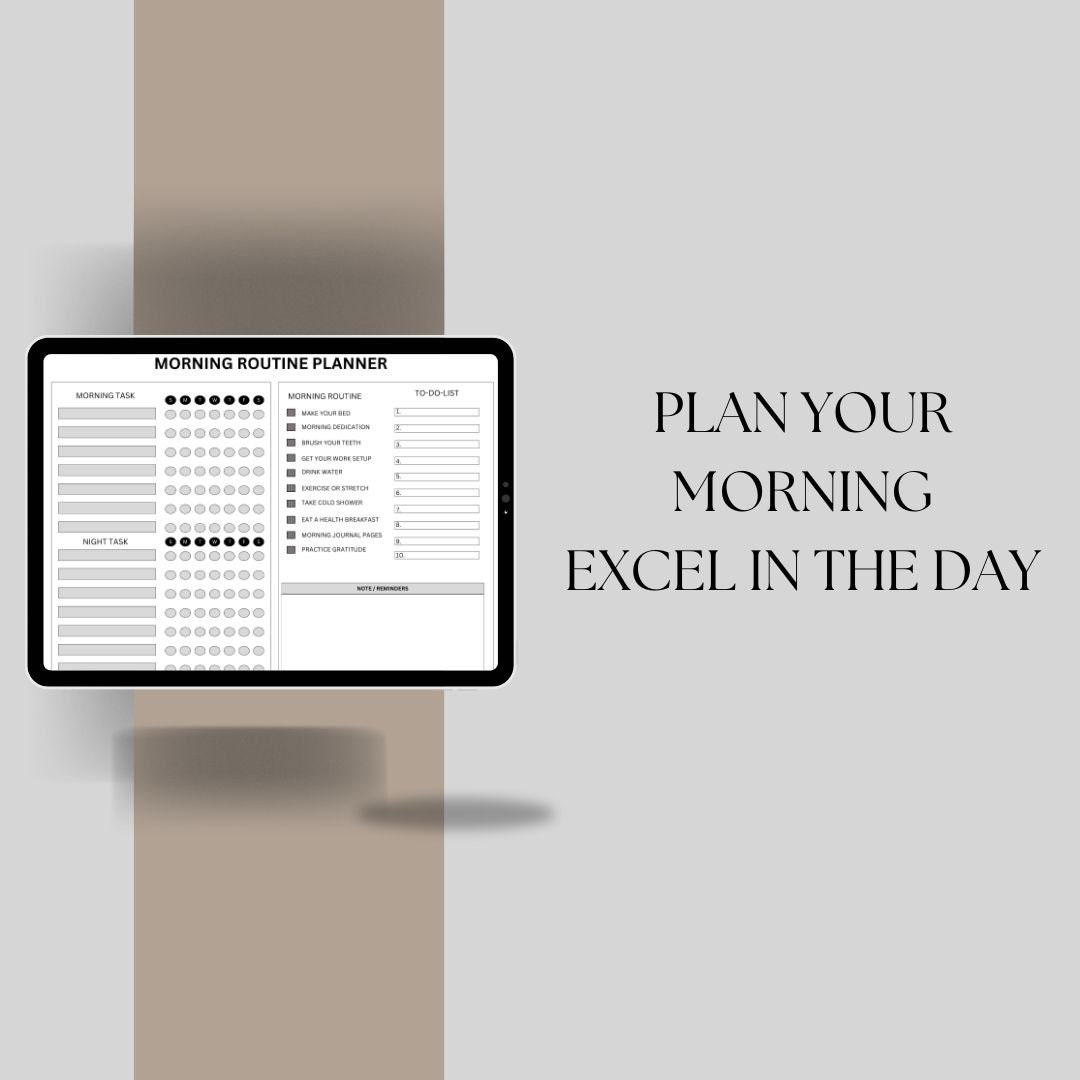 Morning Routine Printable Planner, Miracle Morning, Digital A4 Morning ...