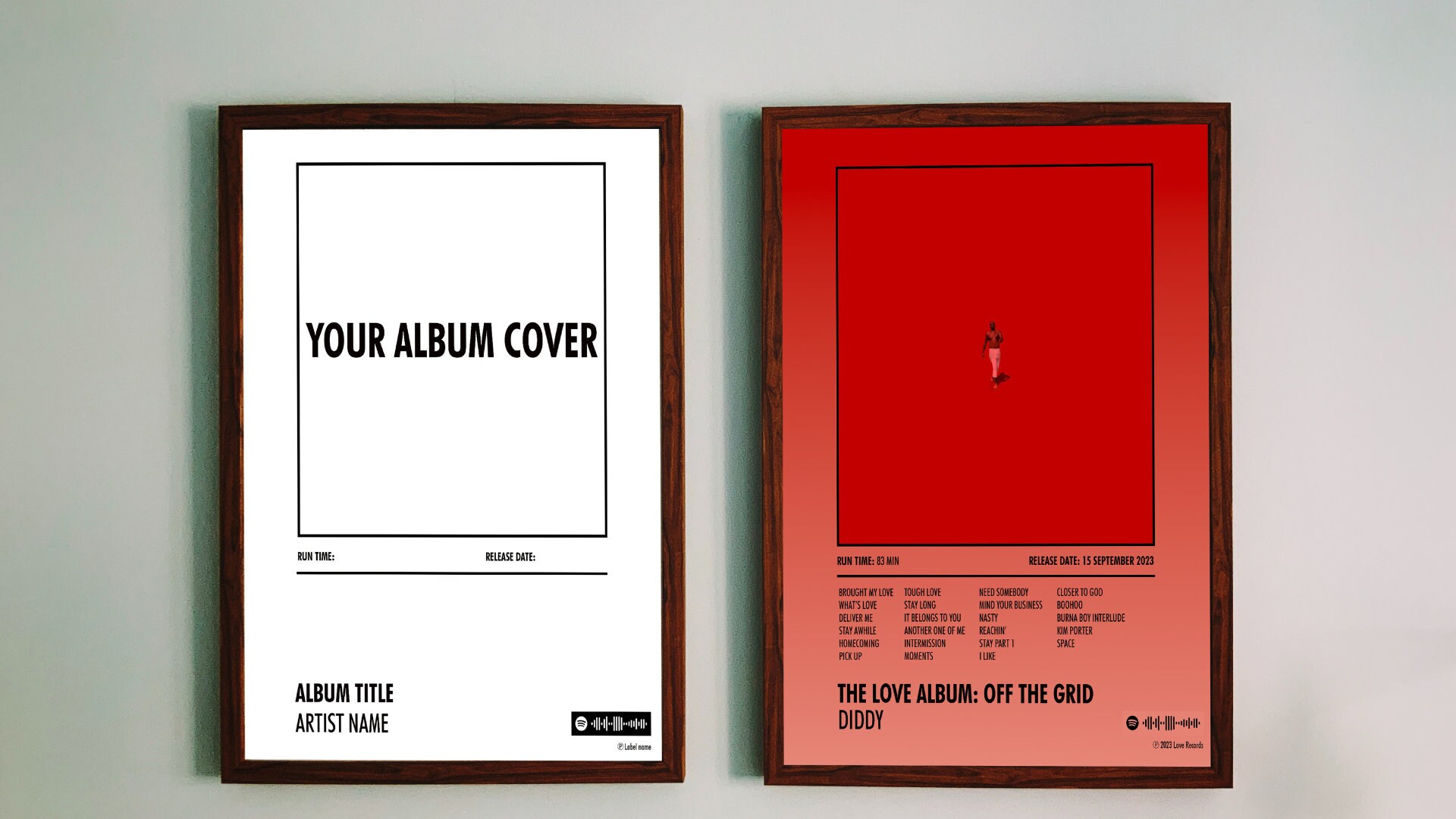 Customised Album Cover Poster Framed Rnb Album Cover Poster - Etsy