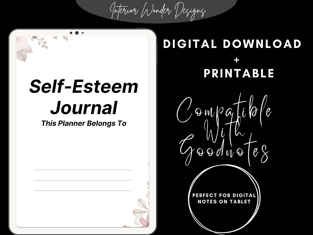 Self-esteem Journal | Daily Gratitude & Reflection (digital Download ...