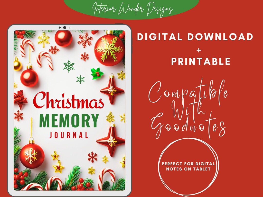 Christmas Memory Journal | Printable Holiday Keepsake Book | Family ...