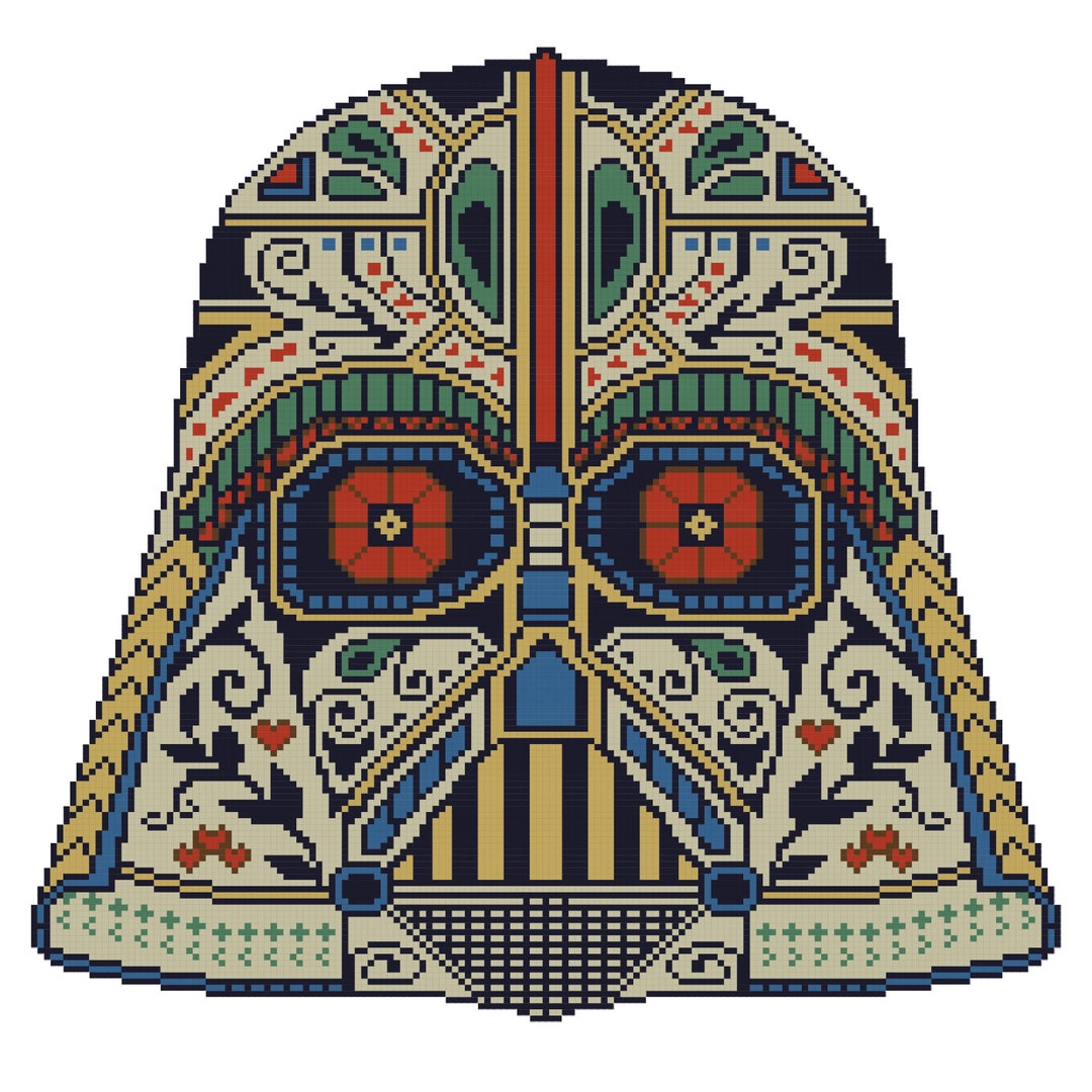 Darth Vader Cross Stitch Pattern Star Wars PDF Google Sheets - Etsy