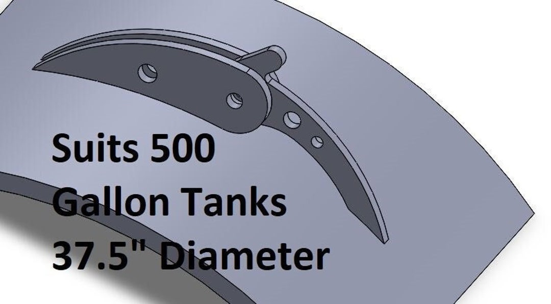 BBQ Offset Smoker Hinge DXF Files for 500 Gallon Tank 37.5" Diameter ...