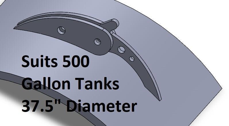 BBQ Offset Smoker Hinge DXF Files for 500 Gallon Tank 37.5" Diameter ...