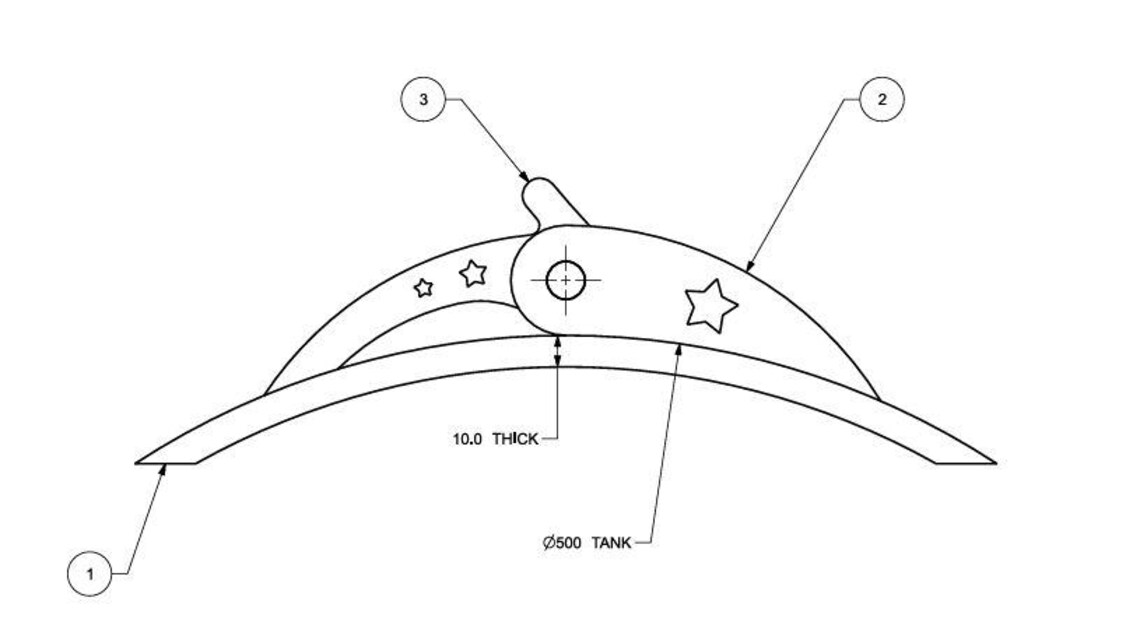 BBQ Smoker Hinge File Set (digital Dxf Files) for 20" Tank, With Texan ...
