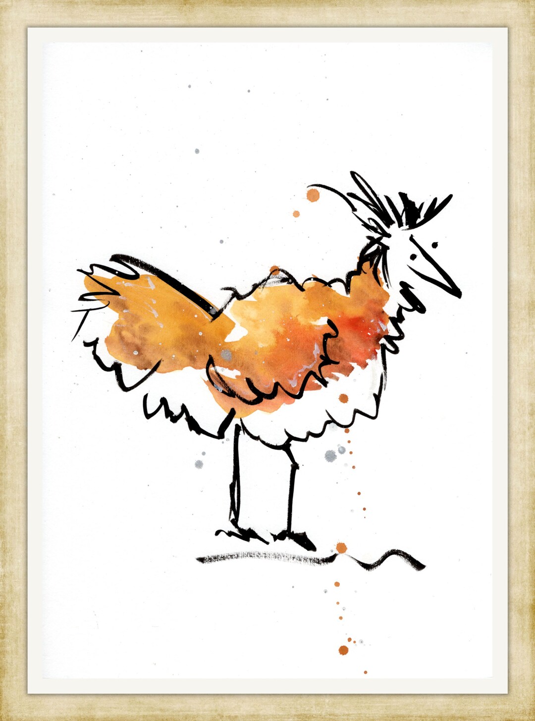 Chatty Chicken 1 Original Art Print by Seemah Austin. Heavyweight Paper ...