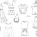 Girls Summer Outfits, Girls Two Piece Set, Girls Fashion Vector ...