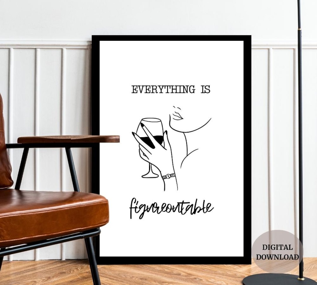 Everything is Figureoutable, Printable Quote Poster, Motivational Quote ...