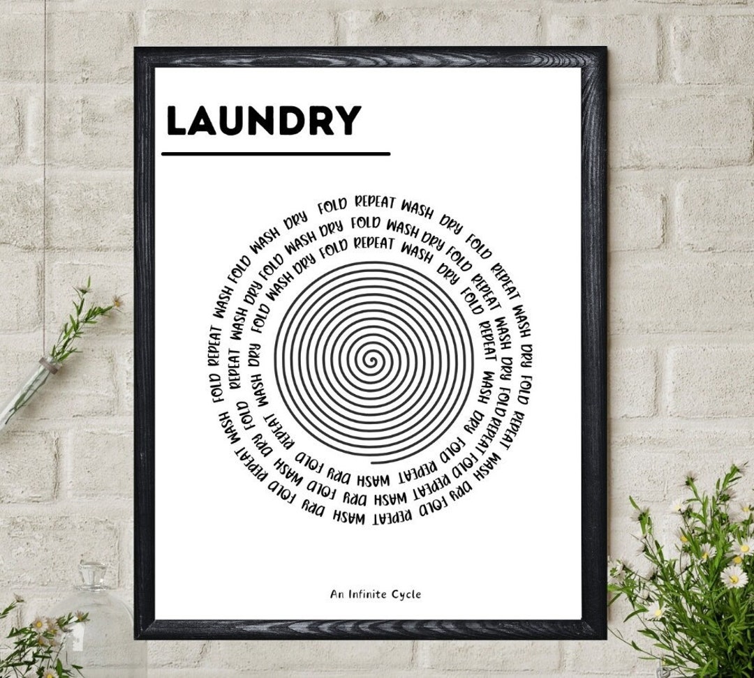 Laundry Day Quote Wall Print, Quote Poster Print, Digital Wash Room Art ...