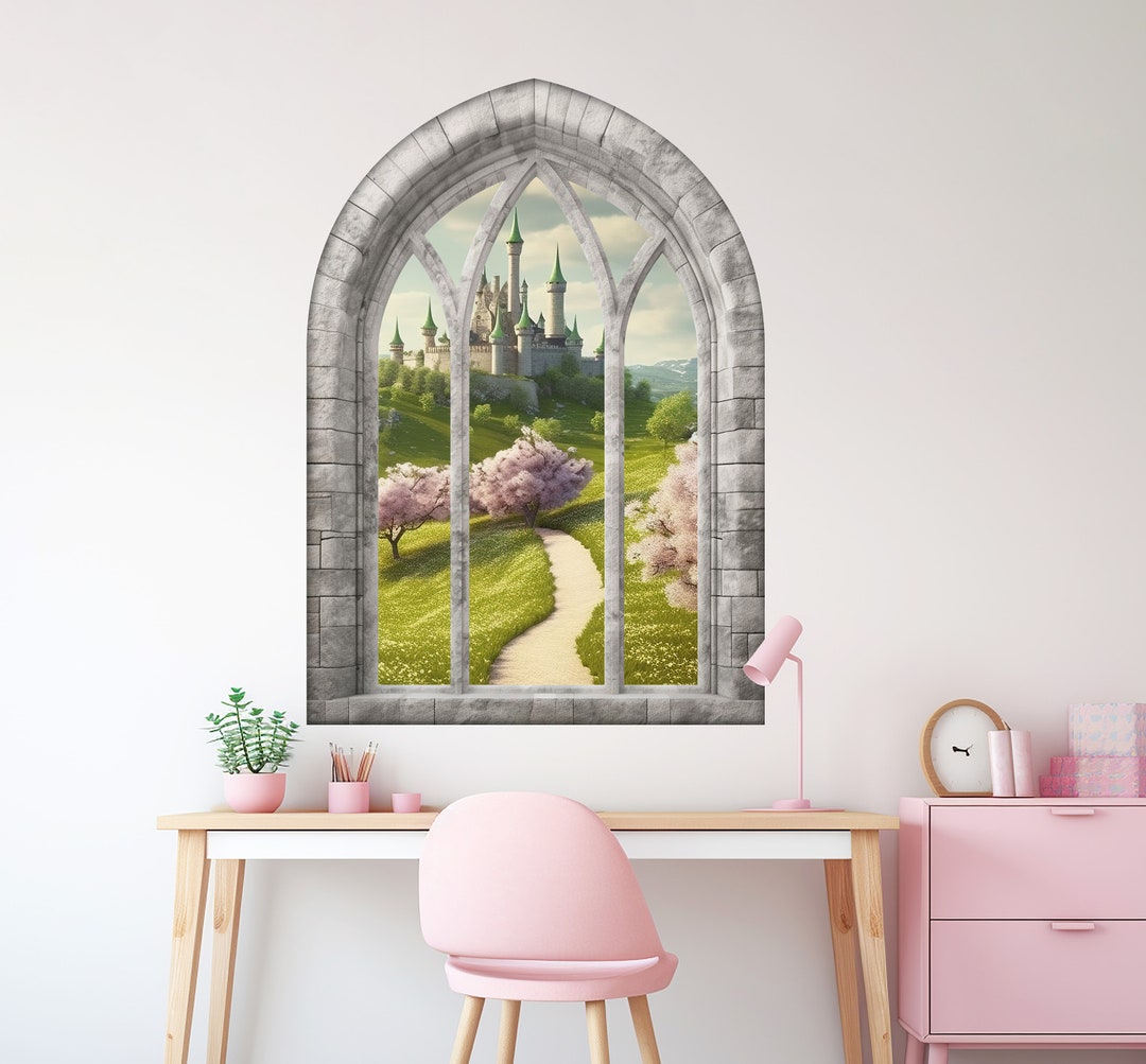 Magic Castle Window Wall Sticker: Removable Fairytale Decal - Etsy