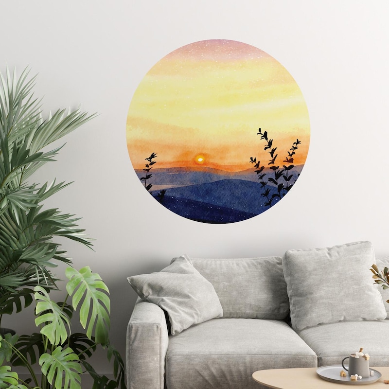 Sunset Wall Decal - Etsy