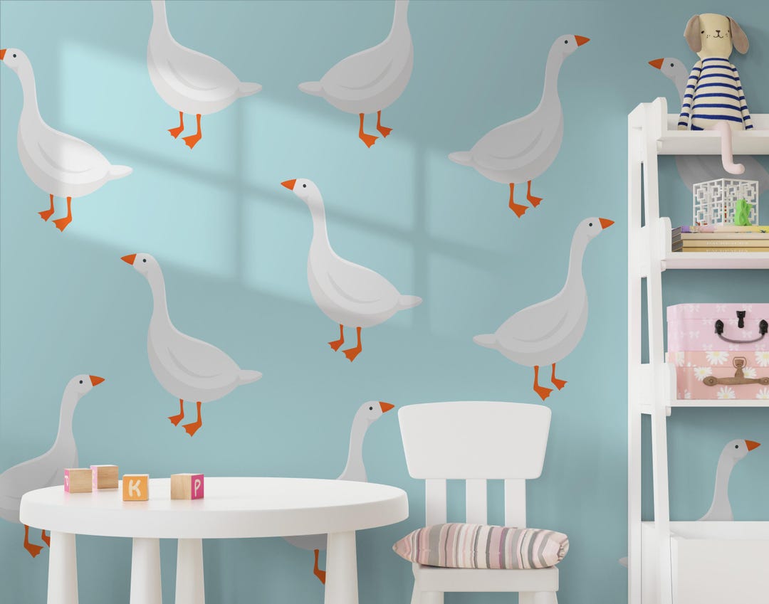 Geese Set of Wall Stickers, Cute Goose, Removable Easy Peel & Stick ...