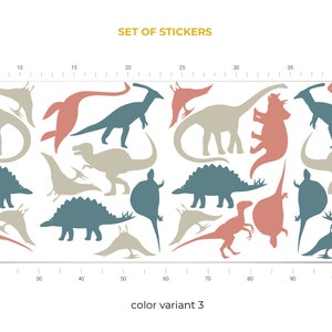 Dinosaurs Set of Wall Stickers, Various Dinos, Removable Easy Peel ...
