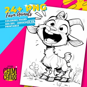20 Pages of Farm Animals Coloring Book Fun & Creative Printable ...
