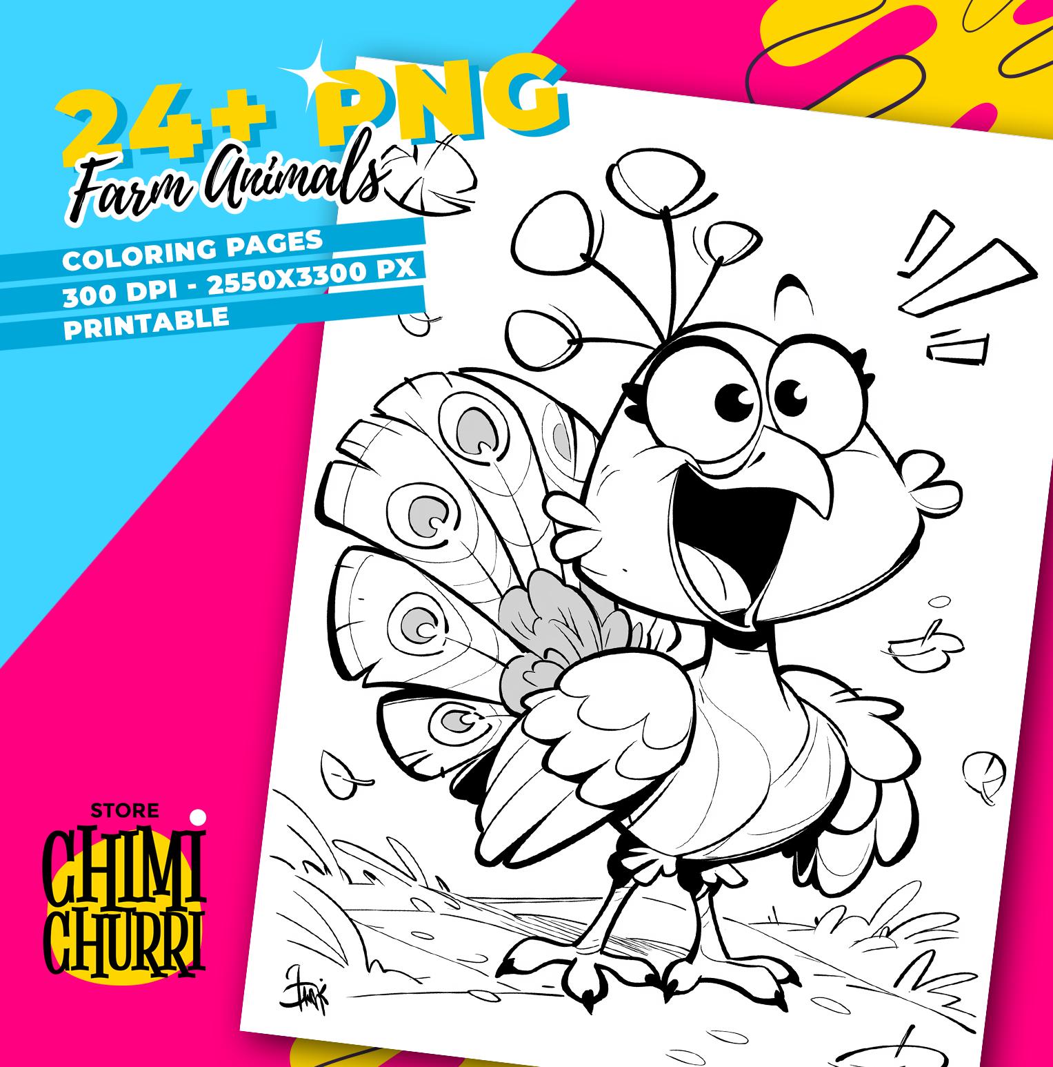 20 Pages of Farm Animals Coloring Book Fun & Creative Printable ...