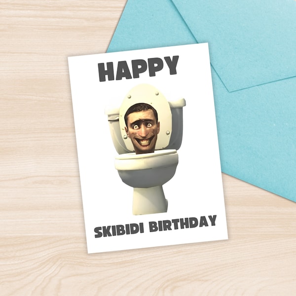 Skibidi Toilet Cards - Etsy