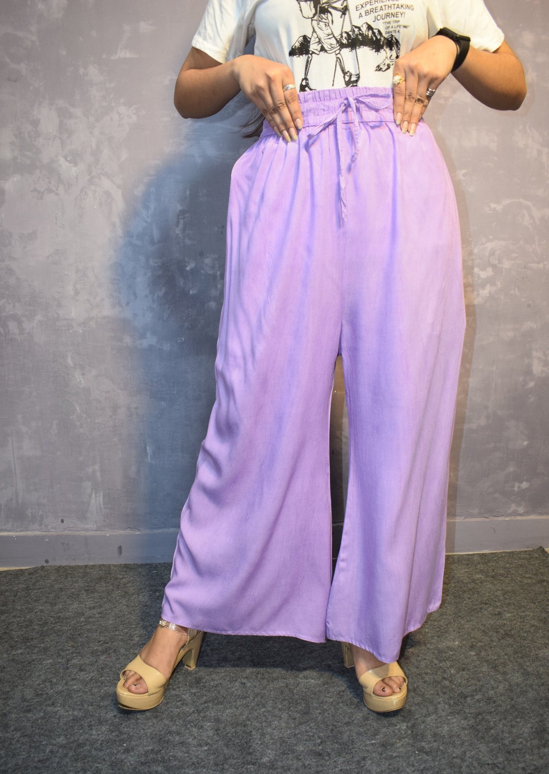Moff Color,yoga,long Trendy ,boho Pants,wide Leg,beach Pant, Whole Body ...