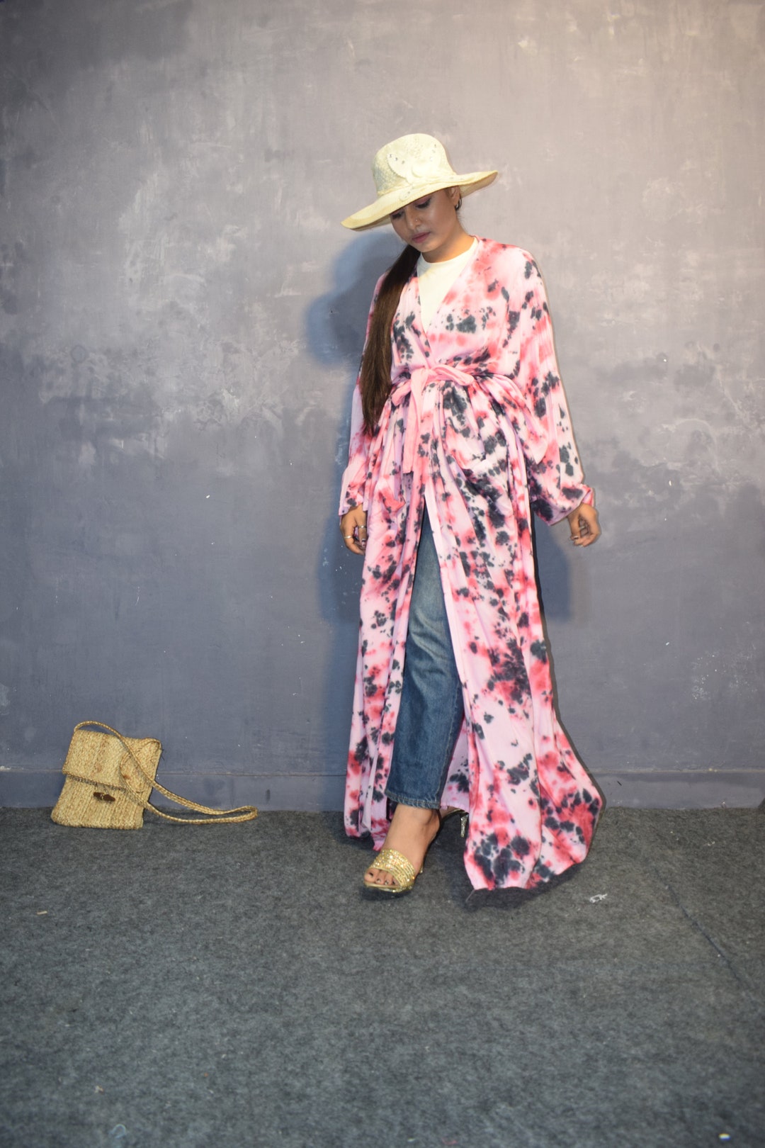 Beautiful Colorful Kimono,boho Kimono Cover Up,kimono Full Length,short ...