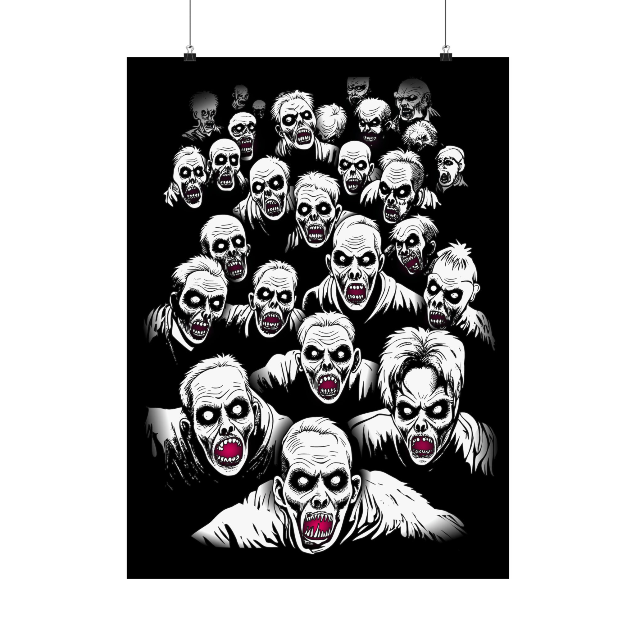 Zombie Hordes Matte Vertical Posters, Halloween Poster, Halloween ...