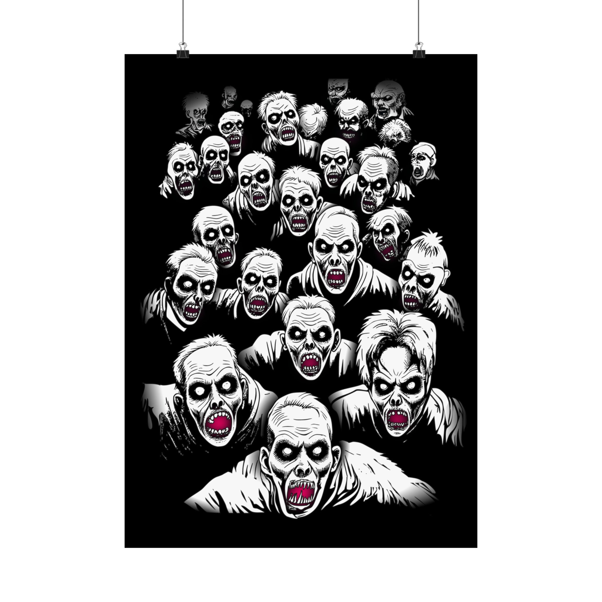 Zombie Hordes Matte Vertical Posters, Halloween Poster, Halloween ...